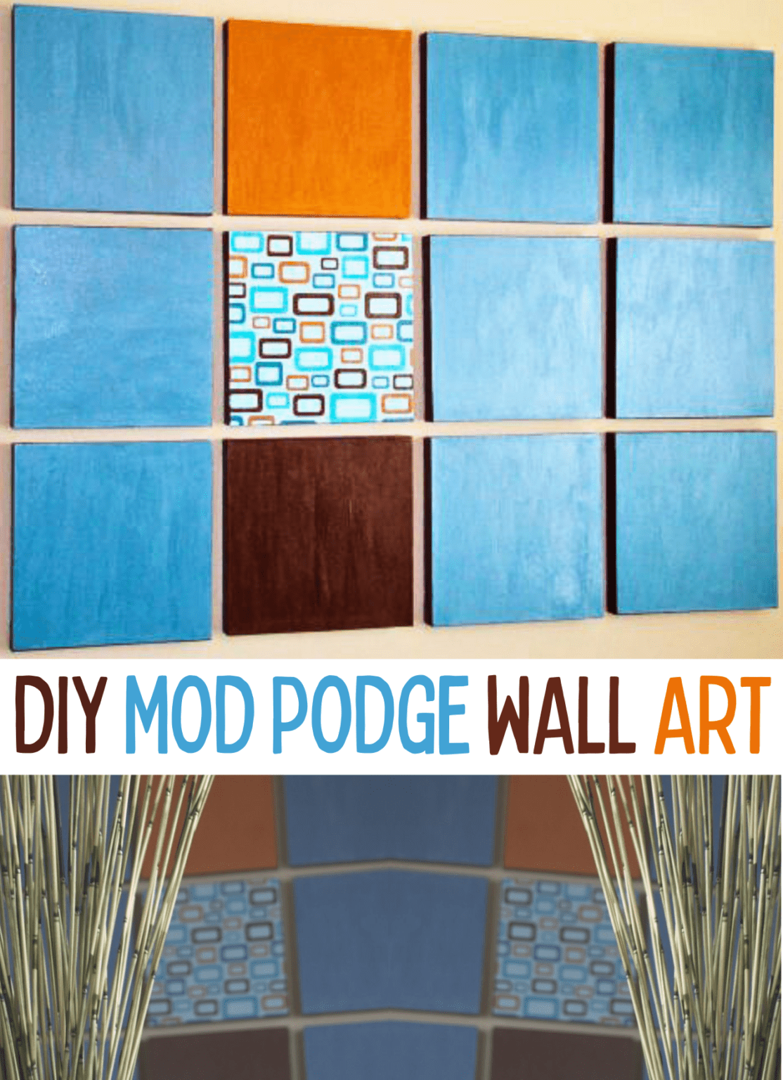 DIY Mod Podge Canvas Art - Mom Spark