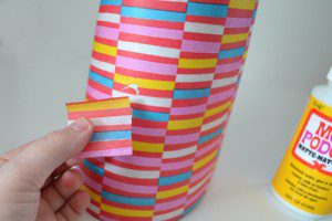 DIY Mod Podge and Gift Wrap Lamp - Mom Spark