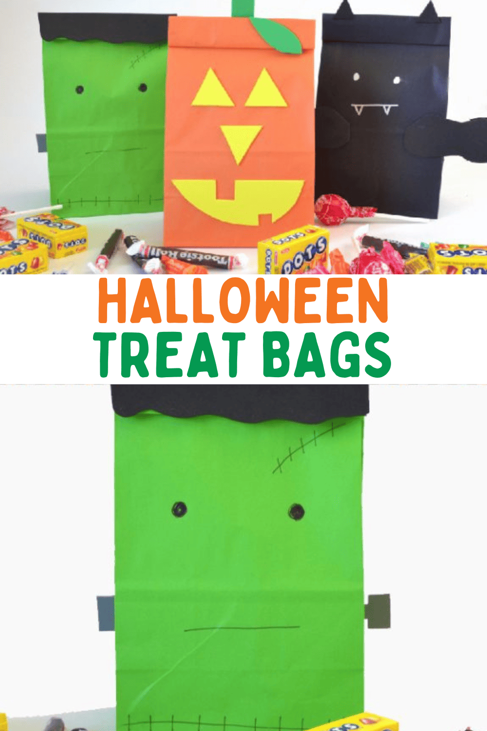 Halloween Kid Candy Treat Bags Craft - Mom Spark