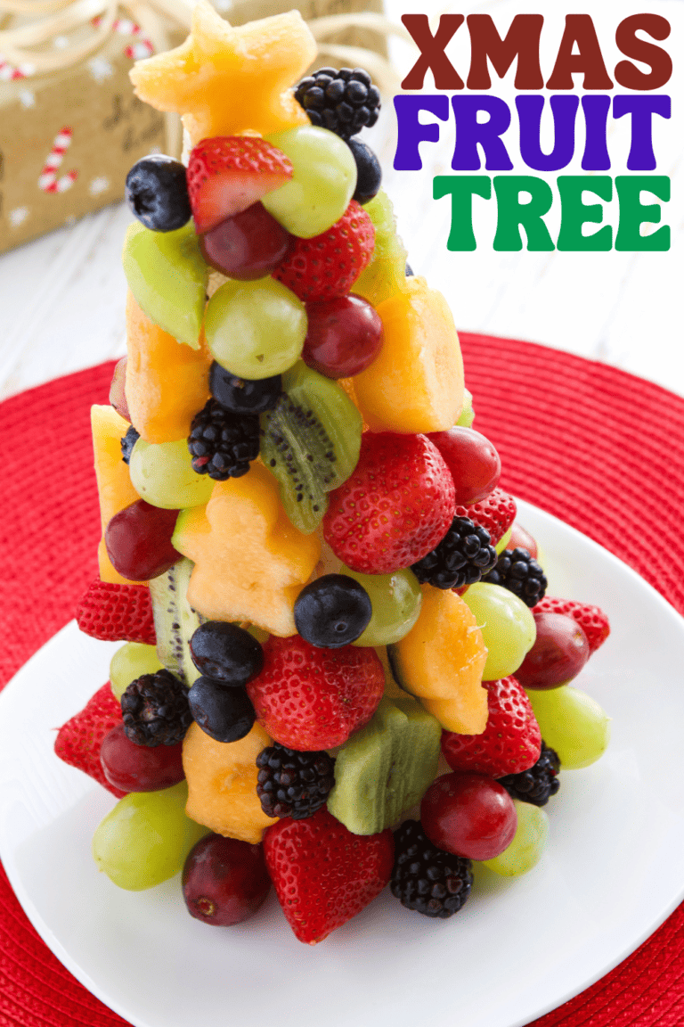 Christmas Tree Fresh Fruit Display - Mom Spark