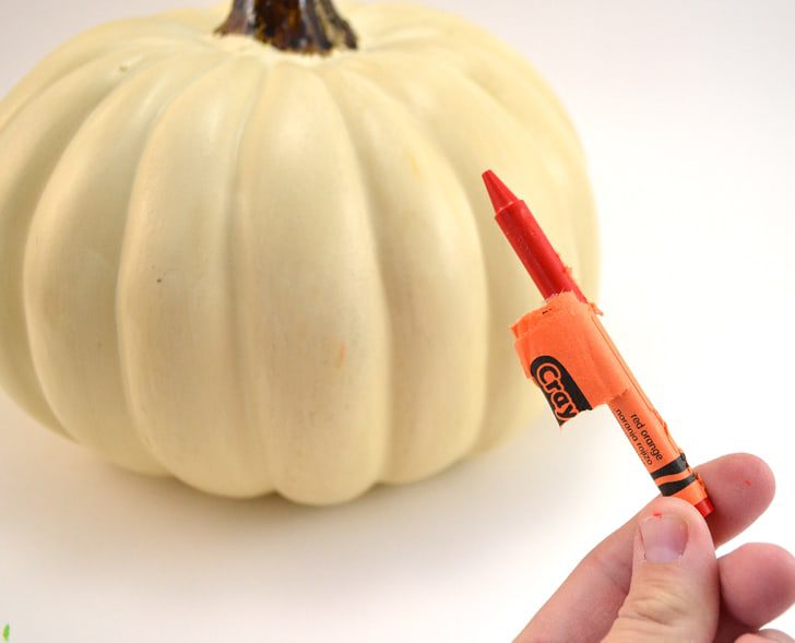 DIY Fall Halloween Melted Crayon Pumpkin Craft - Mom Spark
