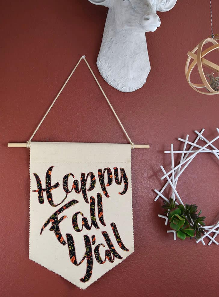 DIY Happy Fall Y'all Banner Decor - Mom Spark - Mom Blogger