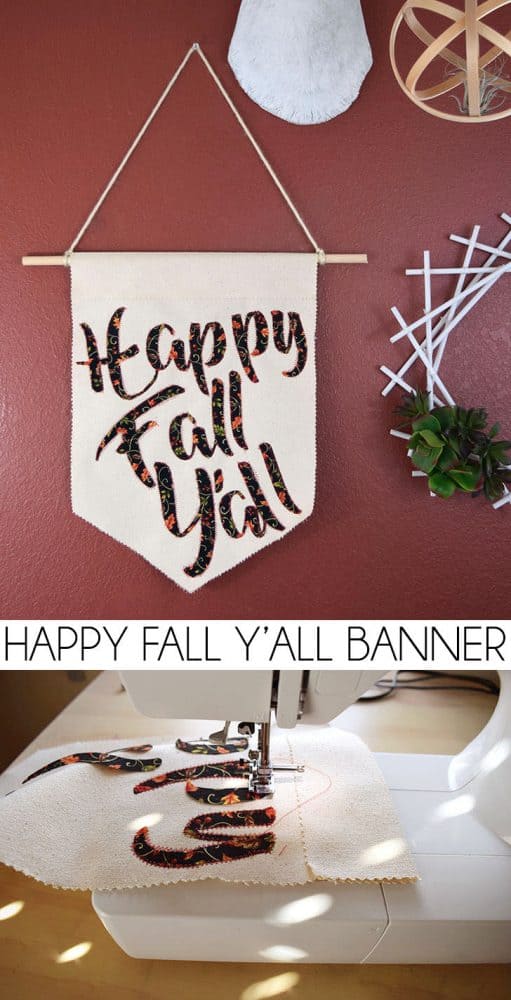DIY Happy Fall Y'all Banner Decor - Mom Spark - Mom Blogger