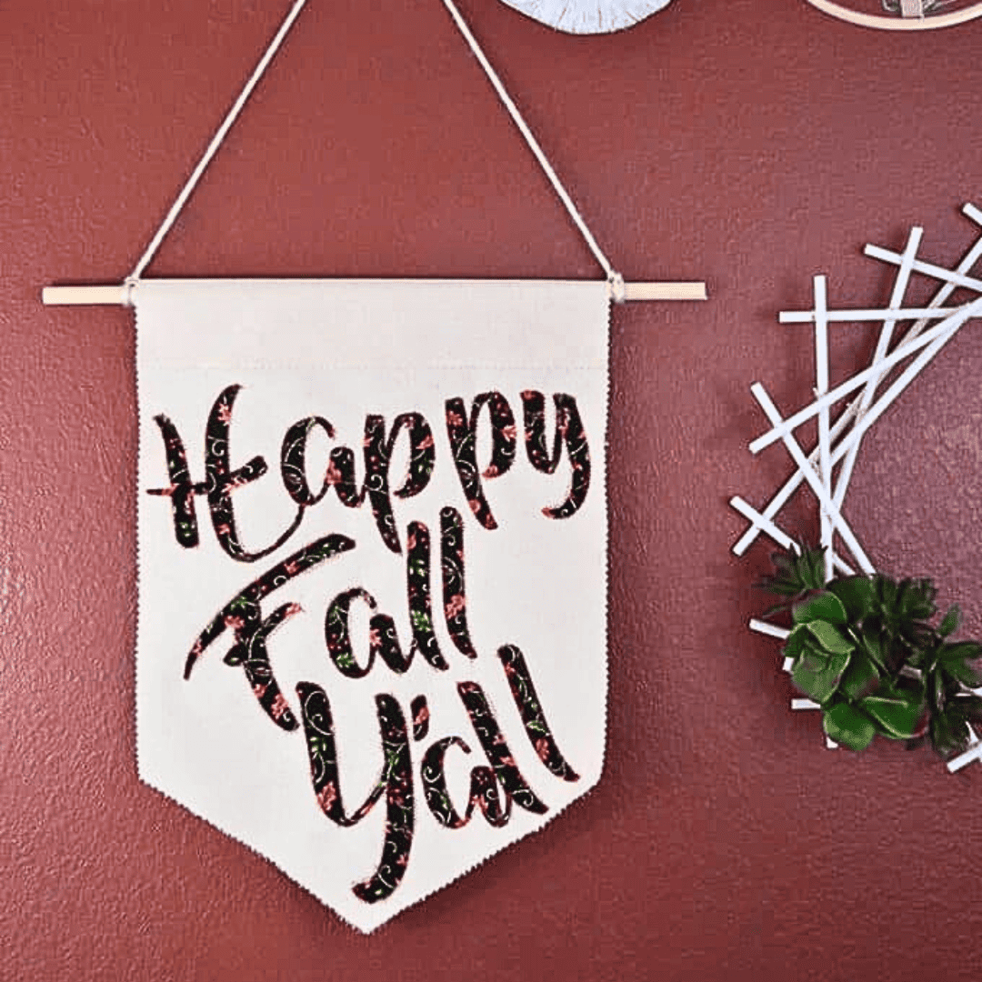 DIY Happy Fall Y'all Banner Decor - Mom Spark - Mom Blogger