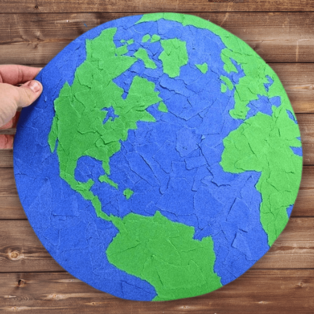 Recycled Paper Earth Craft - Mom Spark