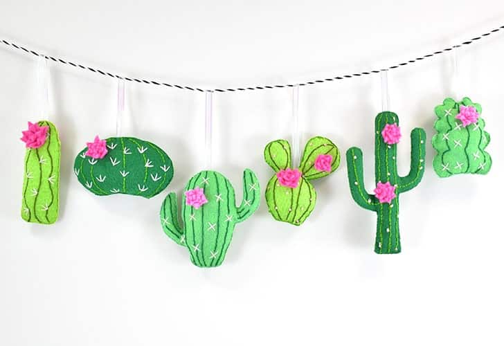 DIY Felt Cactus Christmas Ornaments - Mom Spark
