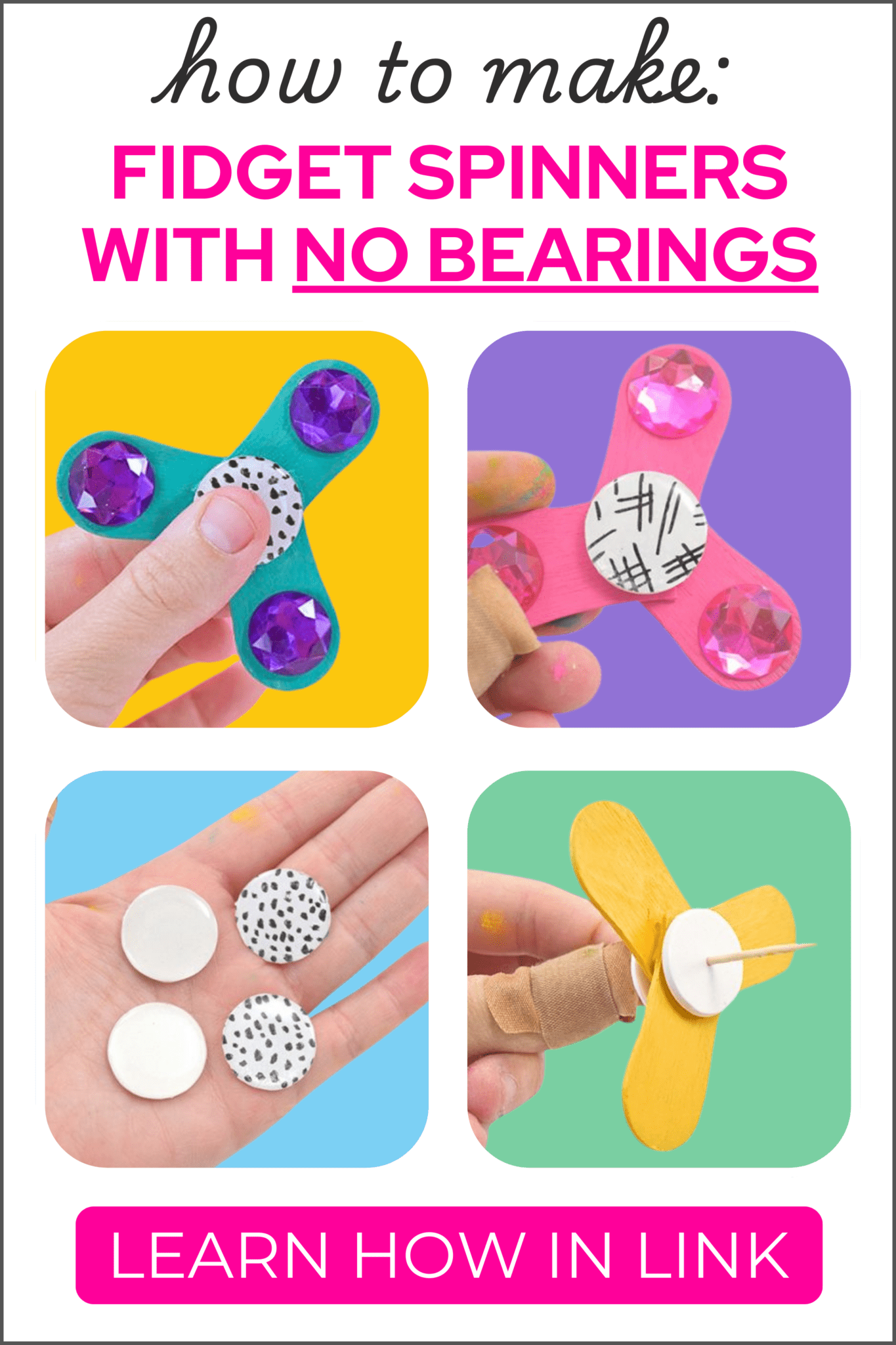 DIY Fidget Spinners without Skate Bearings - Mom Spark